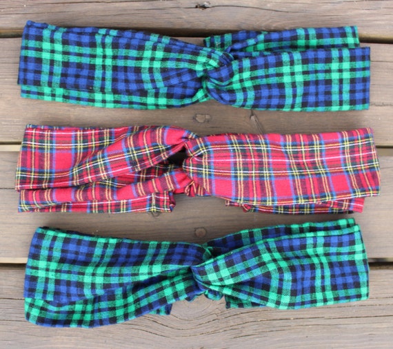 Items similar to Hand-Made Flannel Turban Style Head Wrap on Etsy