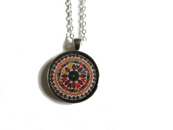 Mandala necklace mandala pendant adjustable by danslairdutemps