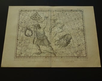 ASTROLOGY Old star chart Dutch vintage astronomy by VintageOldMaps