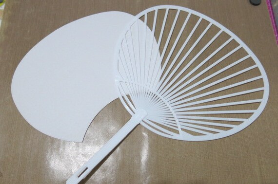 Japanese Fan Uchiwa DIY Kit / Japan Rigid Fan / Hand Fan