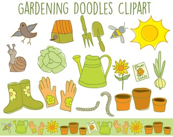 Clipart jardinage | Etsy