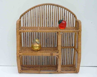 Rattan shelf | Etsy