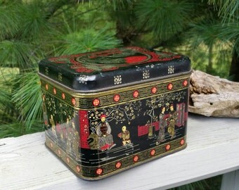 Chinese tea tin | Etsy