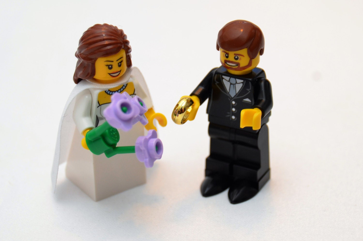 Custom Lego Minifigure Bridal Couple Wedding Lego Bride