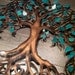 Teal Sparkle Tree of Life Infinity Tree Wall Decor Wall Art