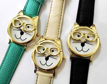 Cat wearing glasses | Etsy