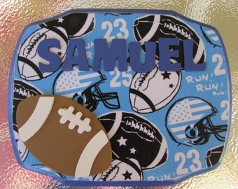 Wood football plaque | Etsy