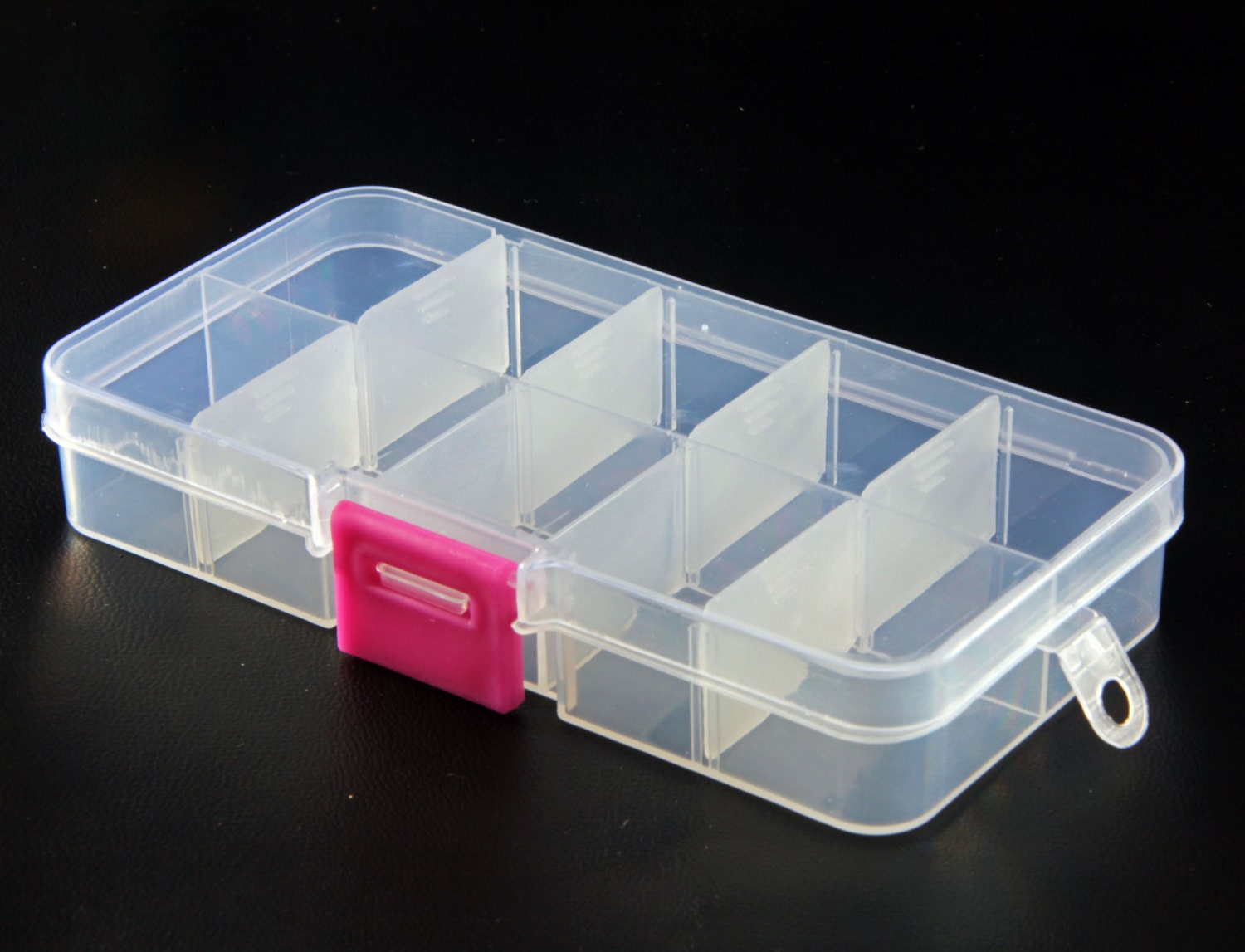 Small Clear Plastic 10 Compartment Storage Box with by Neandercol