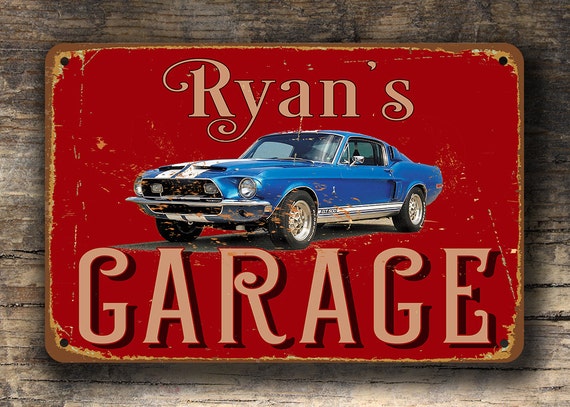 PERSONALIZED GARAGE SIGN Customizable Garage Signs Vintage