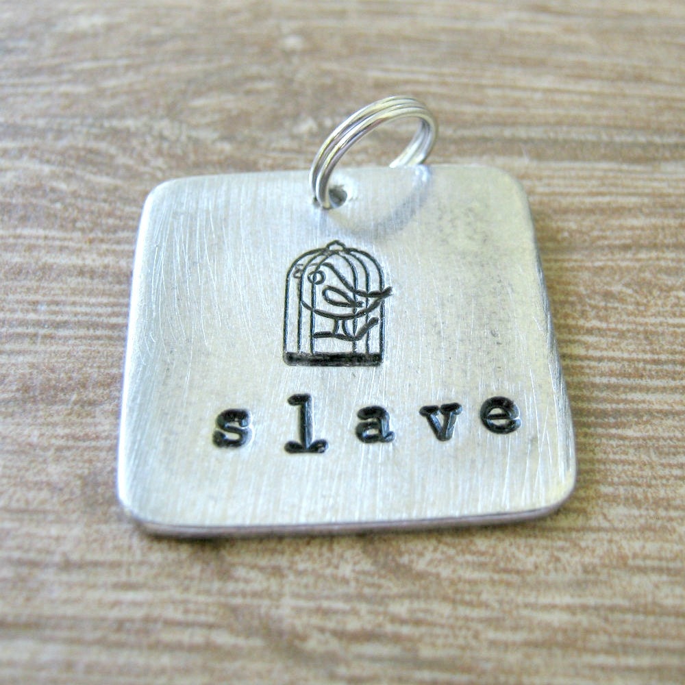 Cute Slave Tag Little's Tag Birdcage Symbol BDSM tag