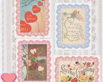 Vintage Victorian Postcard Roses from Early 1900's by AbFabDeArte