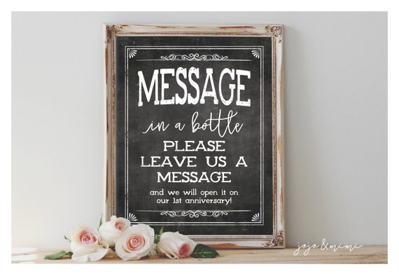 Instant 'MESSAGE in a BOTTLE Please leave us a by JoJoMiMi on Etsy