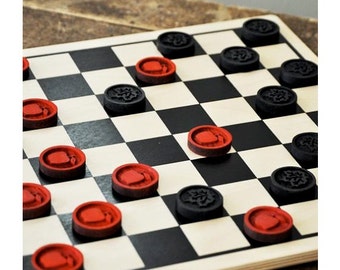 Unique checker game piece related items | Etsy