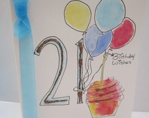 Popular items for 21st birthday card on Etsy