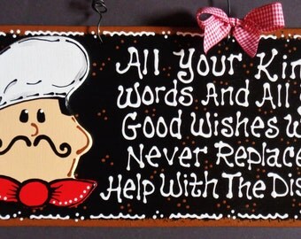 FAT CHEF OVERLAY Kitchen Hours Sign Plaque by 3CraftyMillers