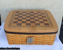 Longaberger Checkers Basket and Checkers Piece Set!