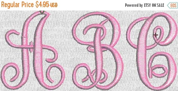 HUGE SALE Machine Embroidery Fonts Alphabet by PineTreeEmbroidery