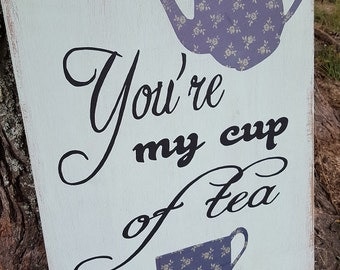 Tea time sign | Etsy