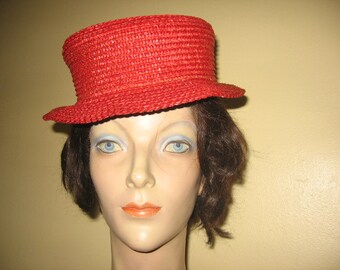 Straw top hat | Etsy