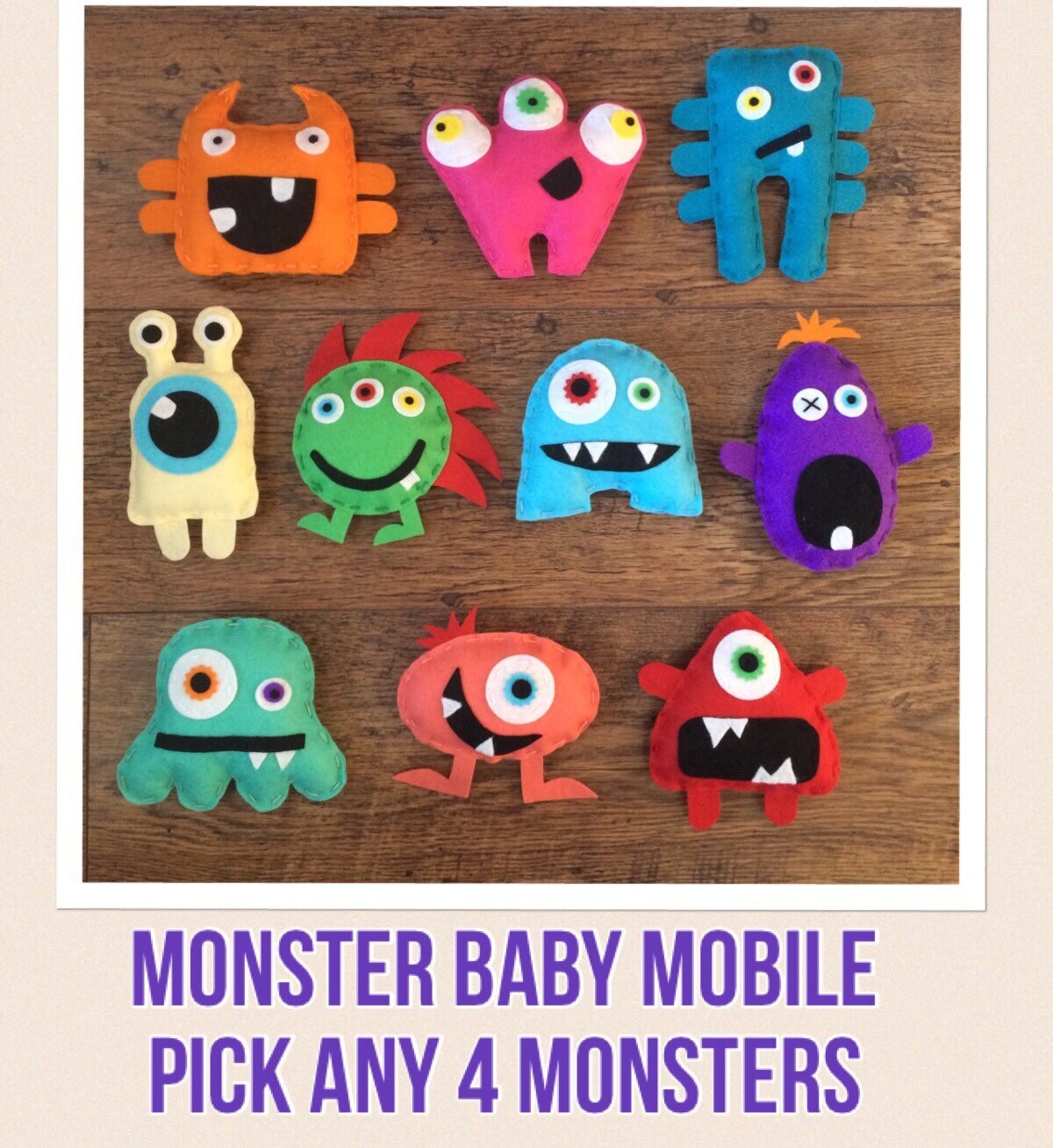 Baby Mobile Monster Mobile Cot Mobile Nursery Decor
