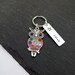 Personalised Owl Keyring Hand Stamped Keyring Owl Keyring