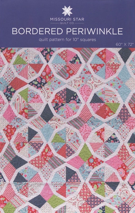 MSQC Bordered Periwinkle Quilt Pattern for 10