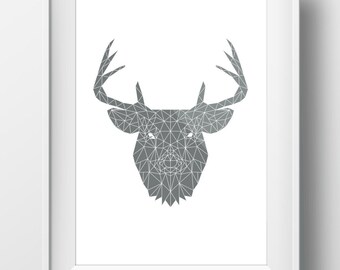 Geometric deer | Etsy