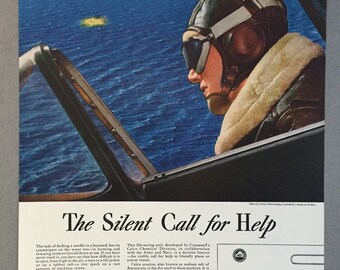 1942 General Electric World War II Ad/ Vintage