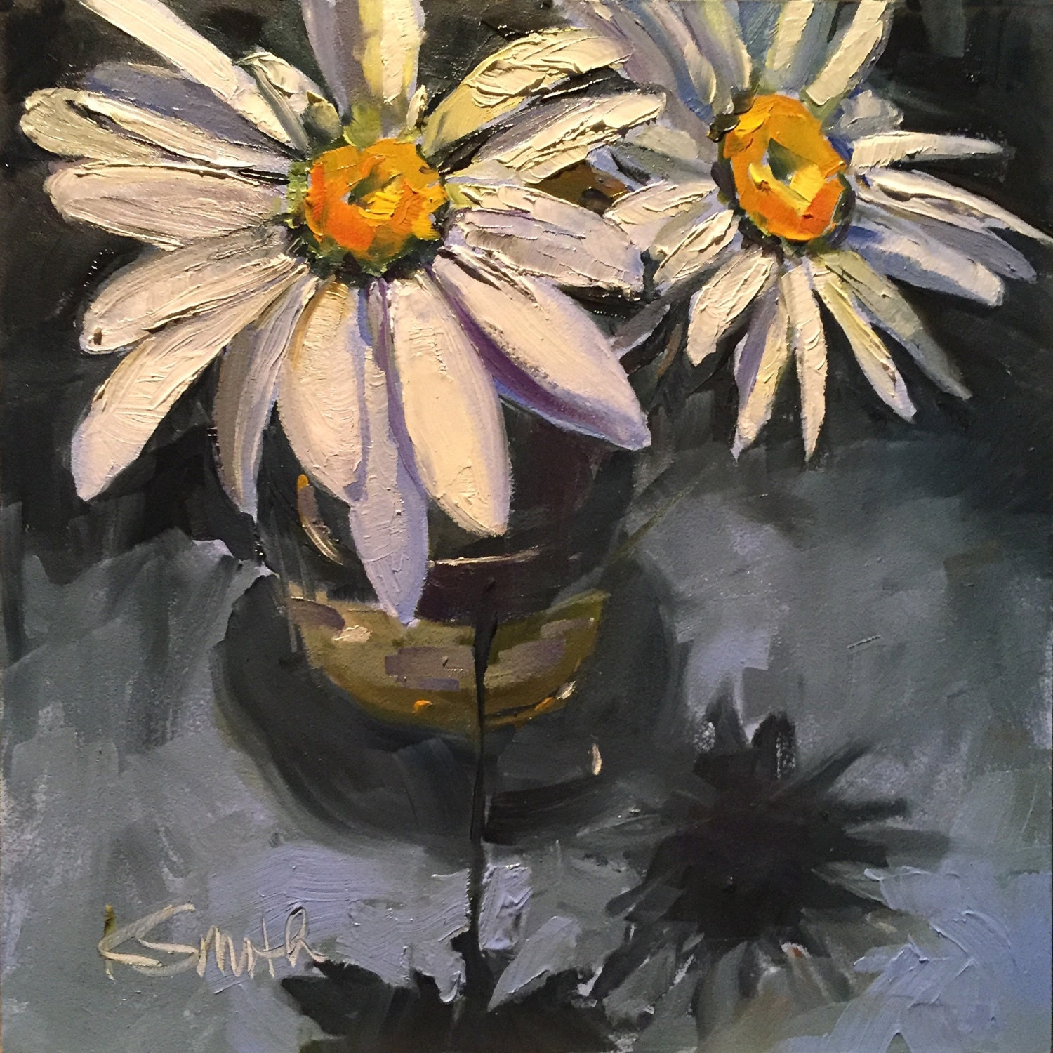 daisy // daisy painting // daisy art // oil painting