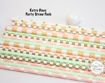 Unique peach paper straws related items | Etsy