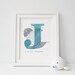 J is for Jellyfish Alphabet Illustration Print Nursery Art