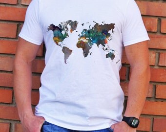 World map shirt | Etsy