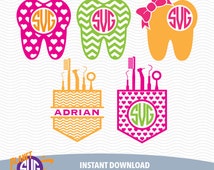 Unique dentist monogram related items | Etsy