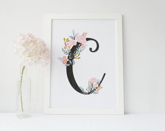 Letter c print | Etsy
