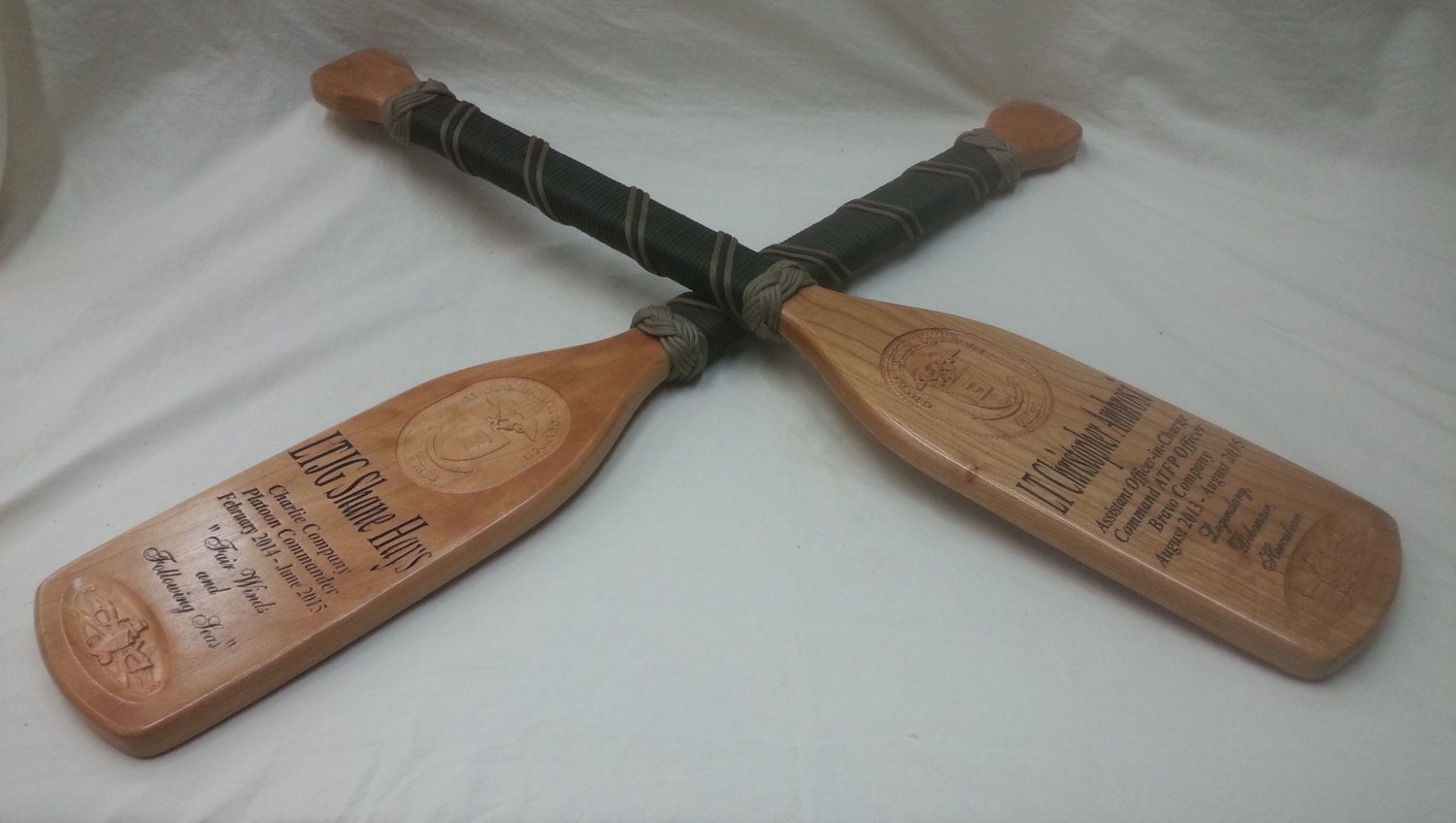 SOLID HARDWOOD PADDLE 30 inch customized military gift