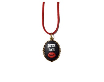 Vampire bite choker | Etsy