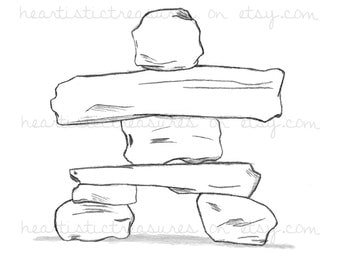 Inukshuk sculpture | Etsy