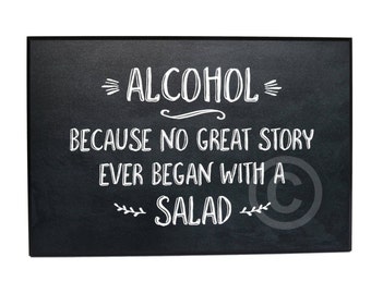 Funny alcohol sign | Etsy