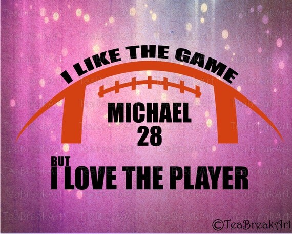 I like the game but I love the player Football by TeaBreakArt