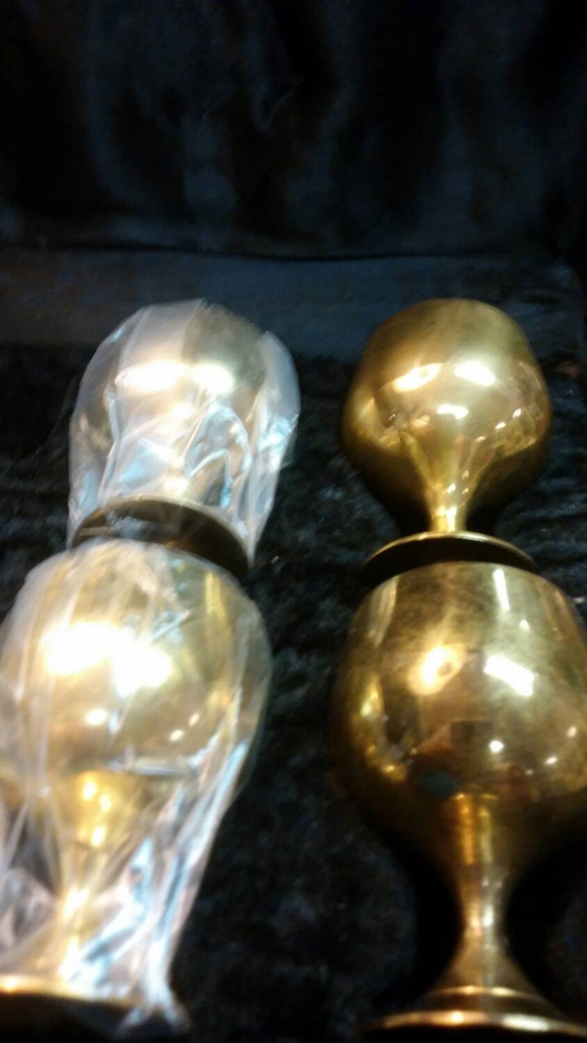 Brass cordial snifters, small brass cordial holders set of 4 cordial ...