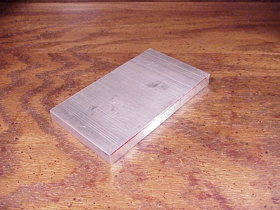 Small Rectangular Aluminum Flat Sheet Metal Piece 5 1/8 x 3 x