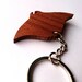 Wooden Manta Ray Keychain Walnut Wood Animal Keychain