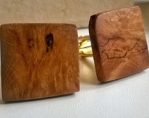 Unique wooden cufflinks related items | Etsy
