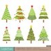 Christmas Birds Digital Clipart