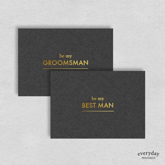Best man card Groomsman card printable Card for groomsman