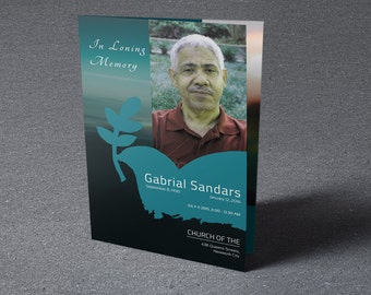 Printable Funeral Program Template Memorial by TemplateStock