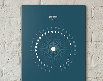 Unique moon phases print related items | Etsy