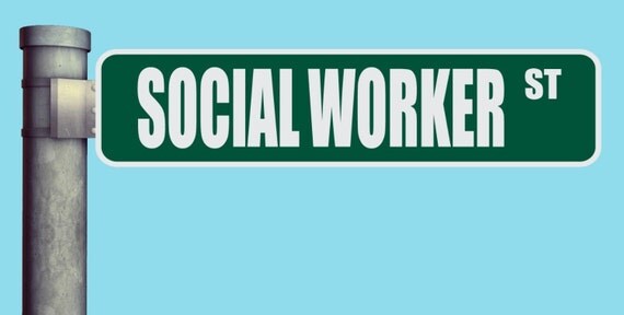 Social Worker ST Street Sign Heavy Duty Aluminum Warning