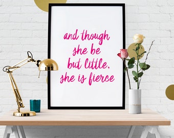 Unique she is fierce quote related items | Etsy