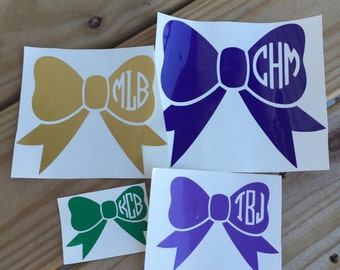Cheer bow decal | Etsy